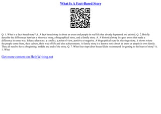 What Is A Fact-Based Story | PPT