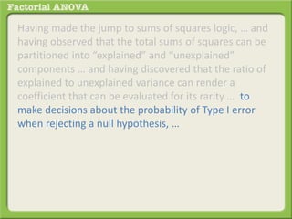 What is a Factorial ANOVA? | PPTX