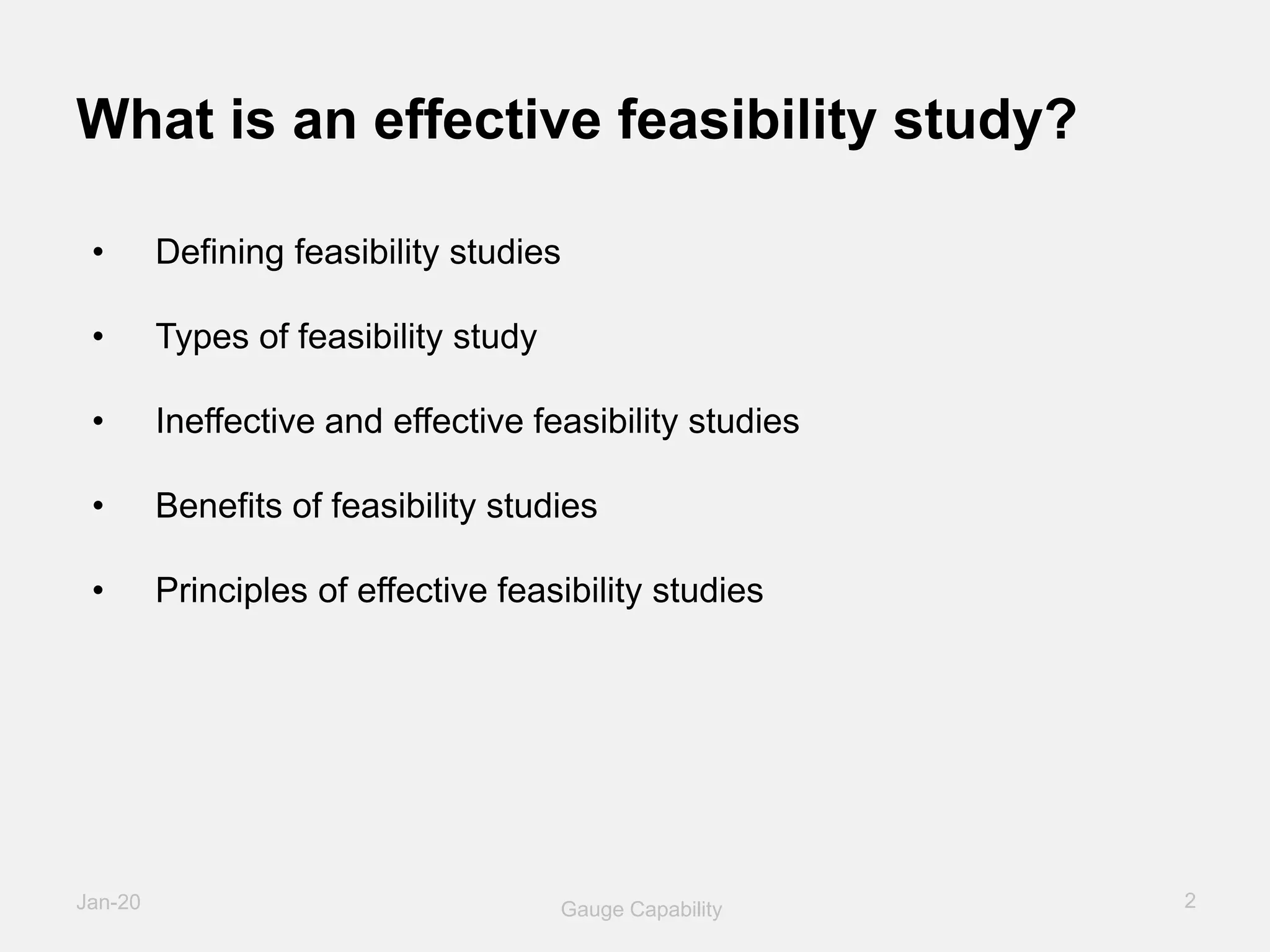 What is a feasibility study? | PPT