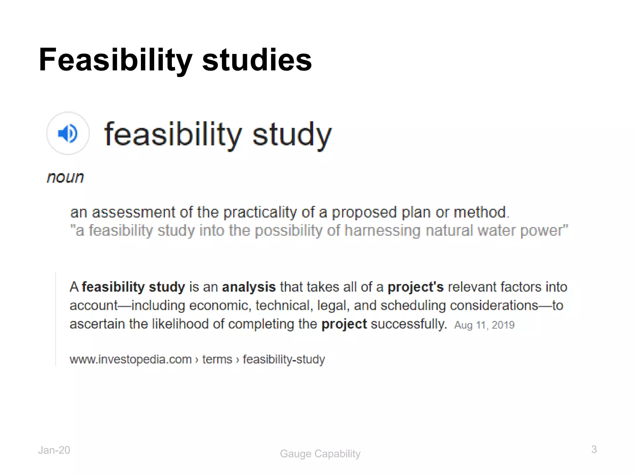 What is a feasibility study? | PPT