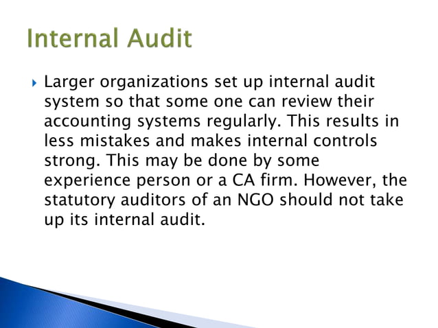 financial statement audit NGO | PPTX | Non-Profit Organizations ...