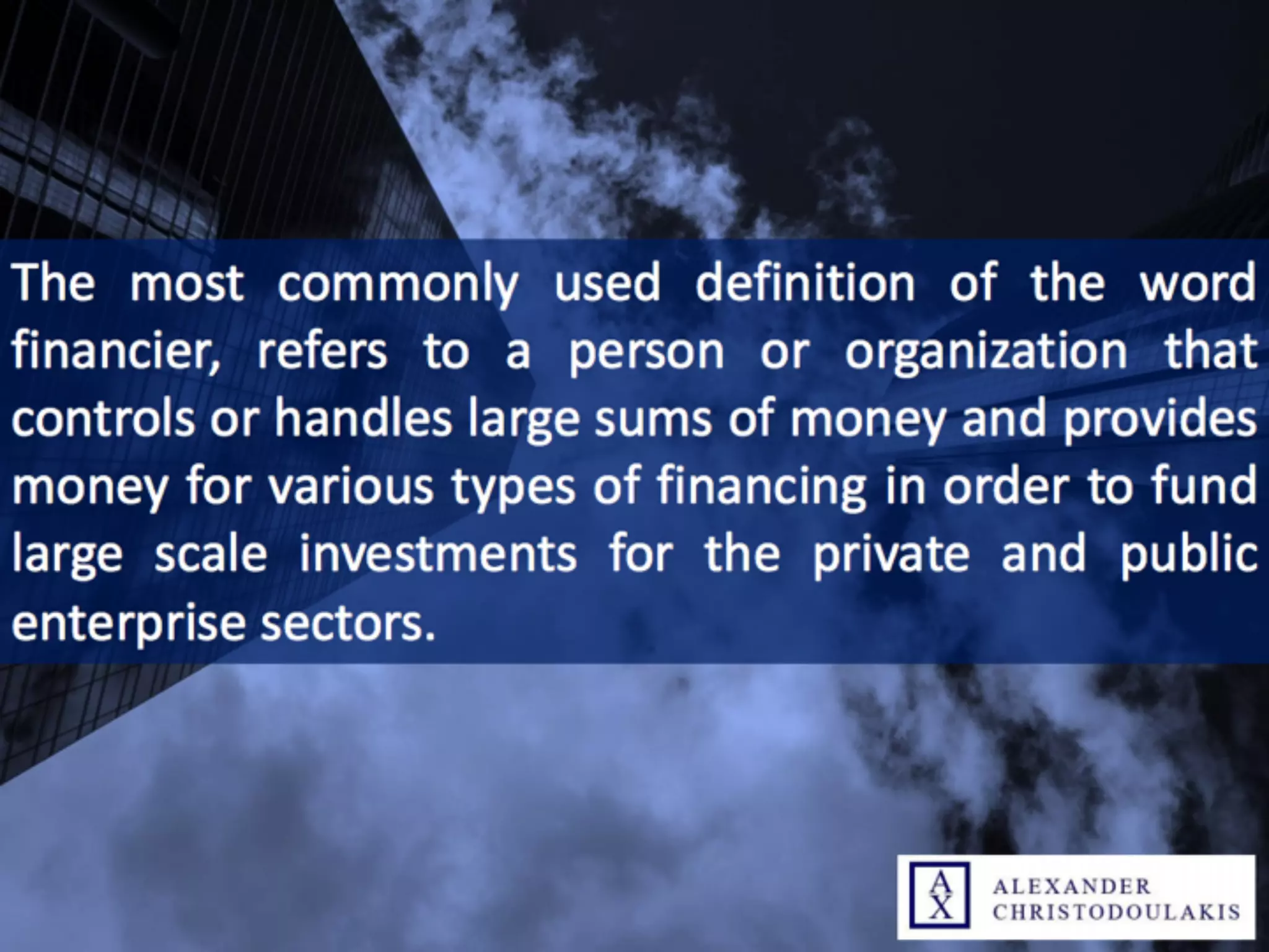 What is a Financier? | PDF