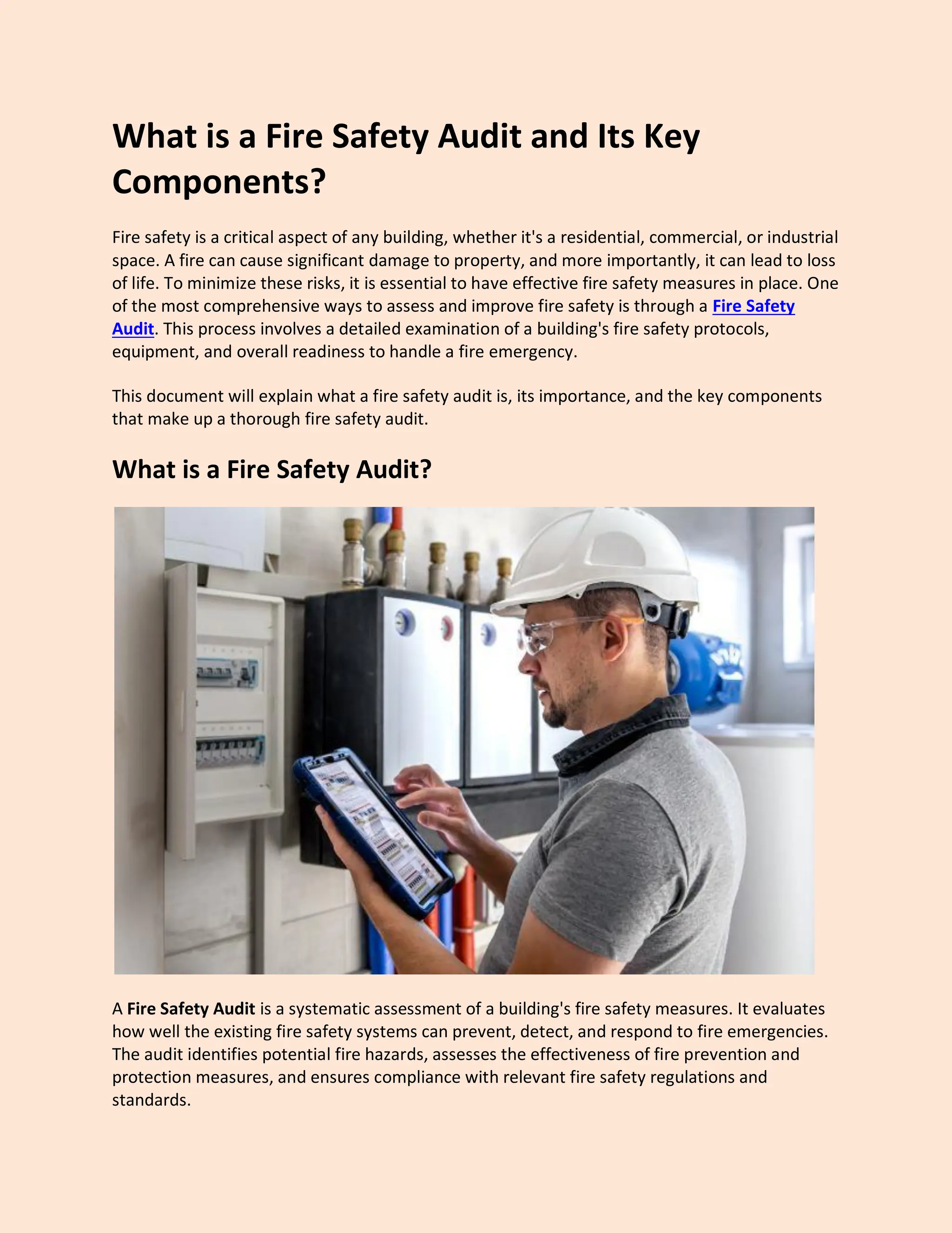 What is a Fire Safety Audit and Its Key Components. | PDF