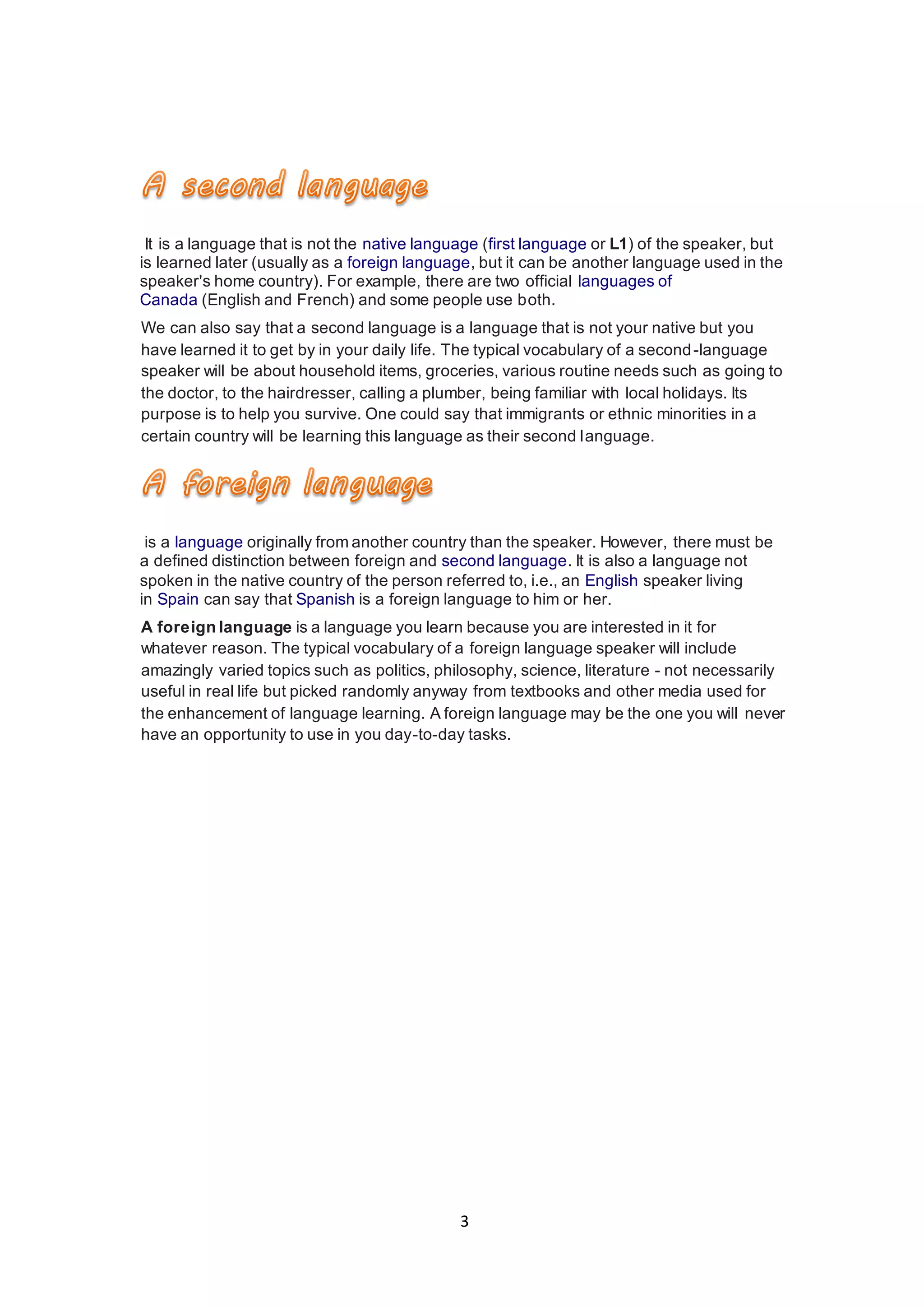 What is a first language | DOCX