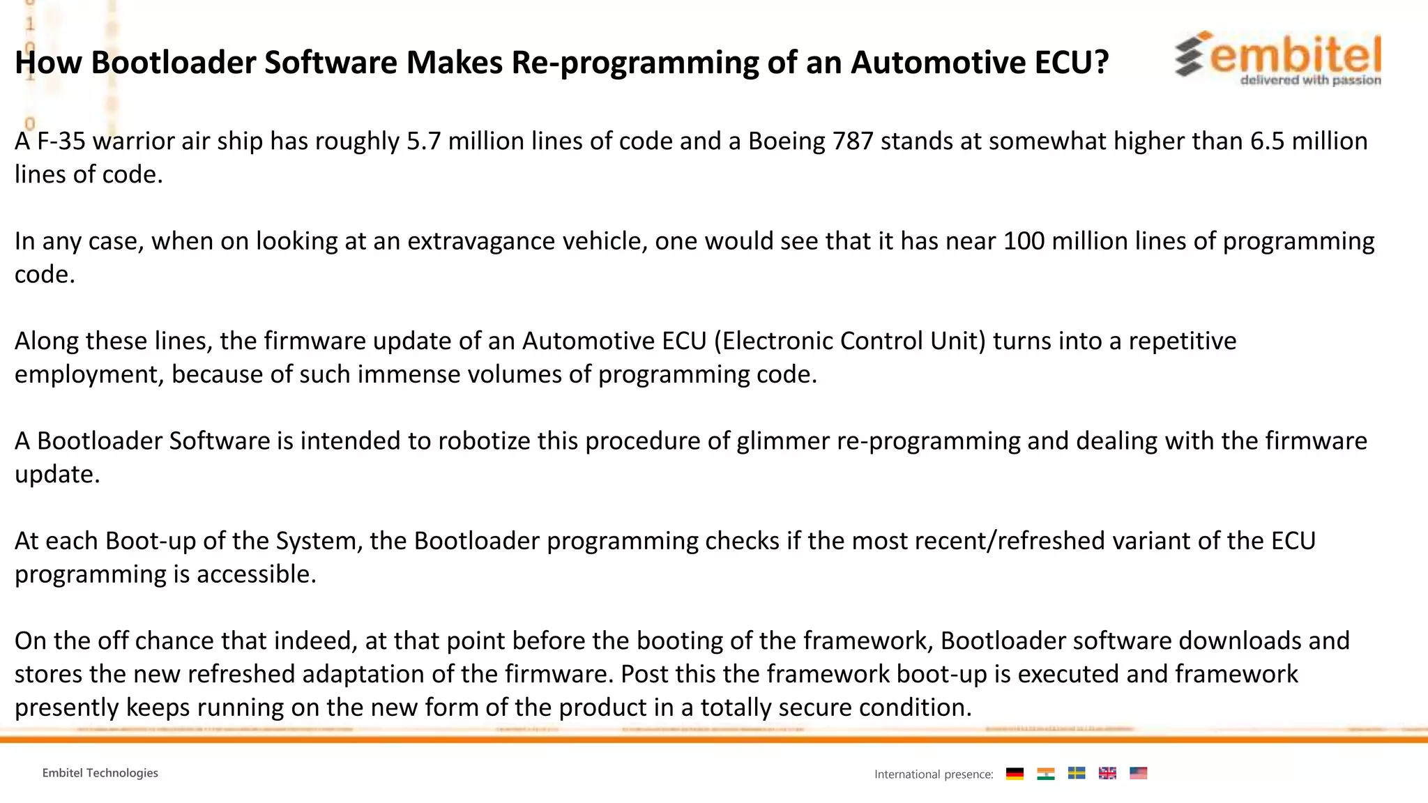 Understanding Flash Bootloader Software and Automotive ECU Reprogramming | PPTX