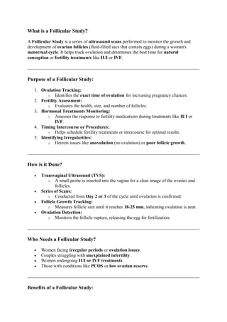 Follicular Study Test Guide Imprimis ivf | PDF