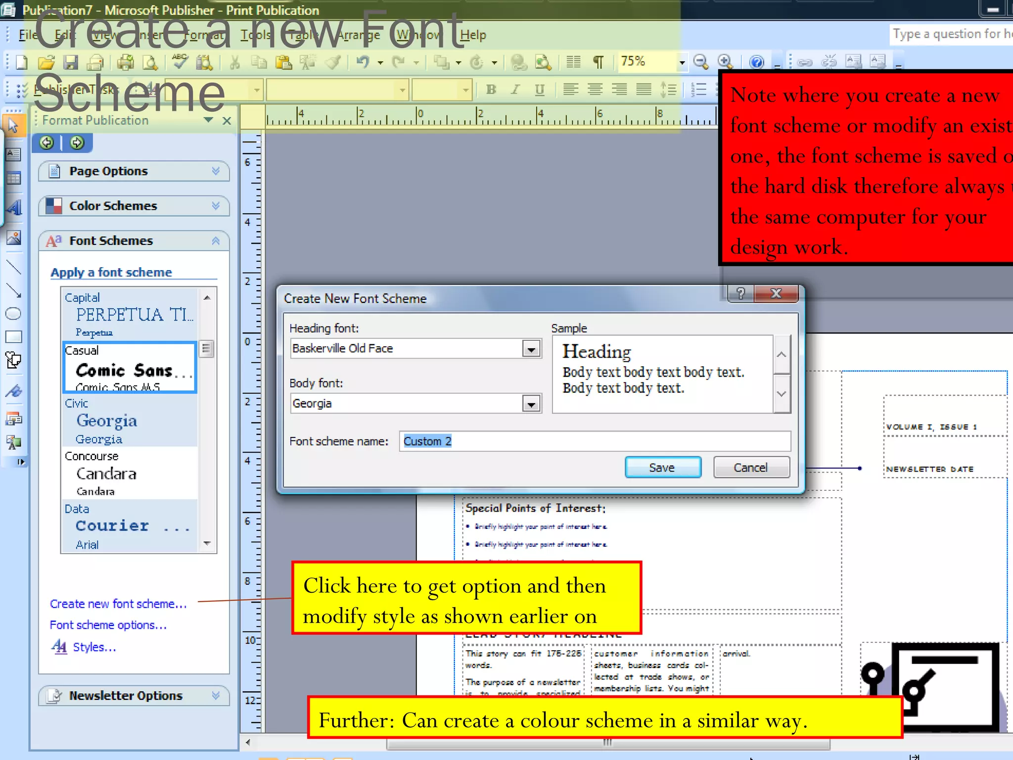 What Is A Font Style in Publisher 2007 | PPT