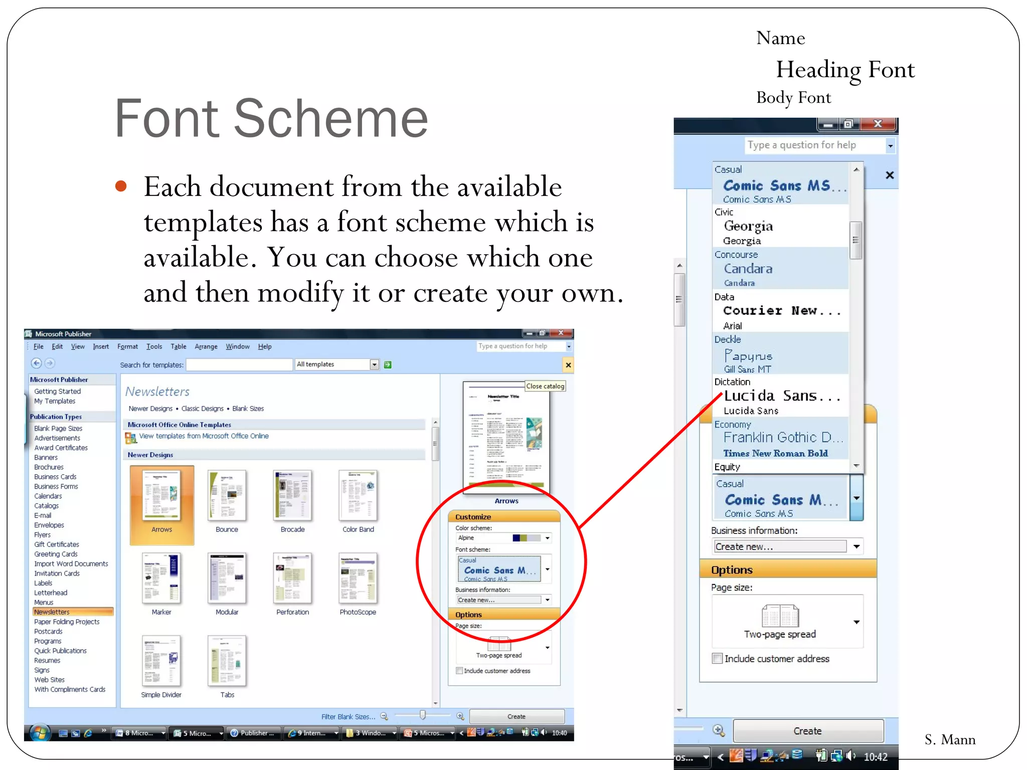 What Is A Font Style in Publisher 2007 | PPT