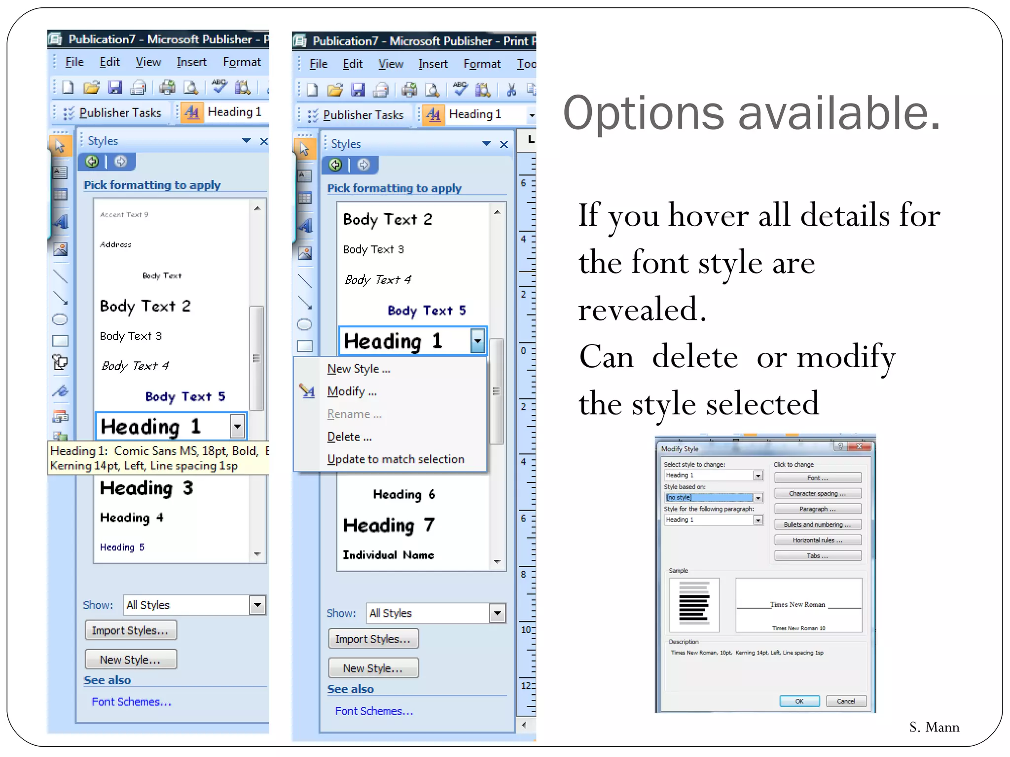 What Is A Font Style in Publisher 2007 | PPT