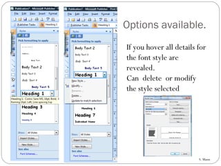 What Is A Font Style in Publisher 2007 | PPT