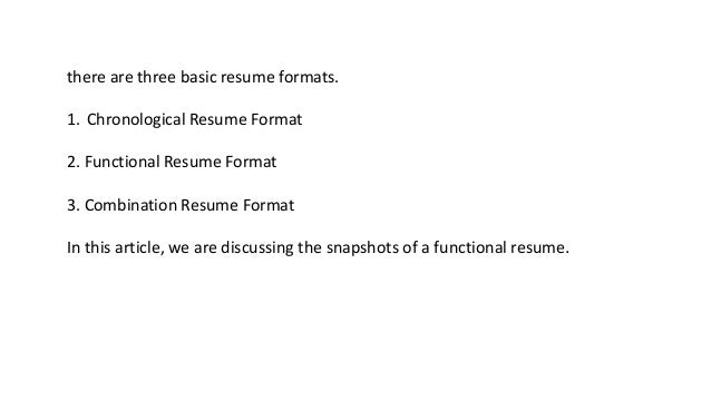 What is a functional resume | PPTX