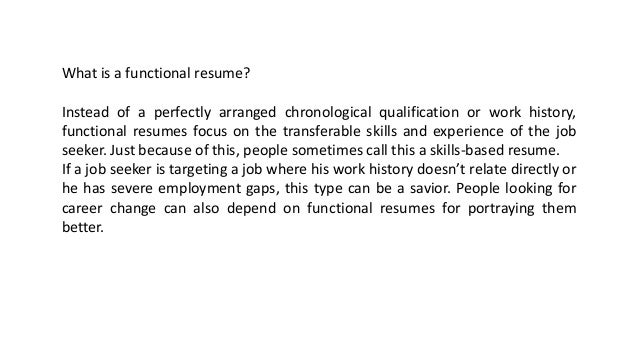What is a functional resume | PPTX