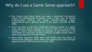 What is a game sense approach | PPT