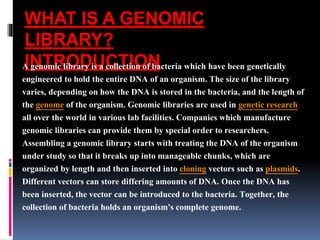 Genomic library | PPTX