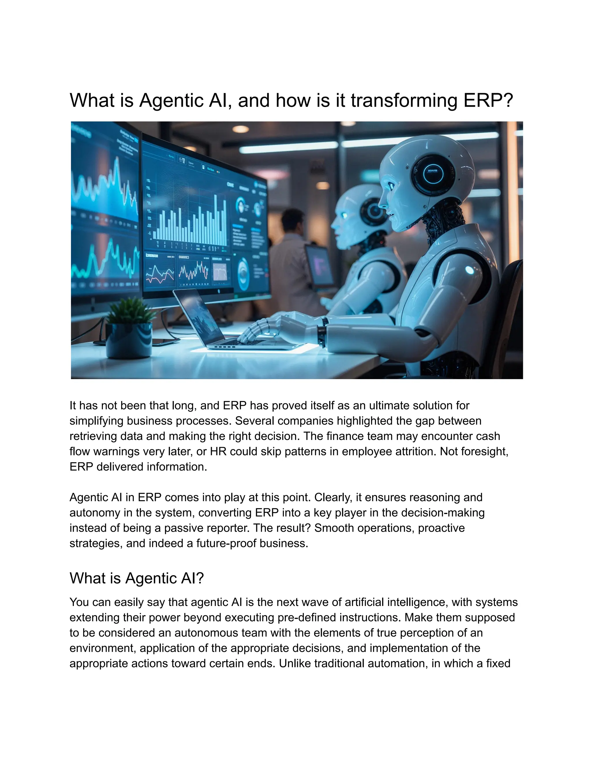 What Is Agentic AI and How Is It Transforming ERP Systems? | PDF