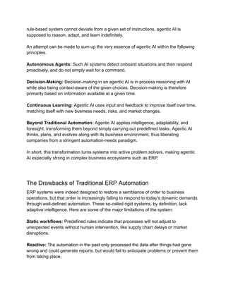 What Is Agentic AI and How Is It Transforming ERP Systems? | PDF