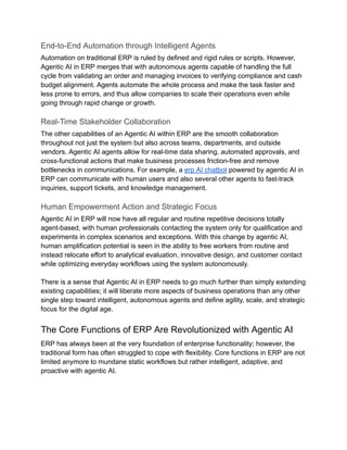 What Is Agentic AI and How Is It Transforming ERP Systems? | PDF