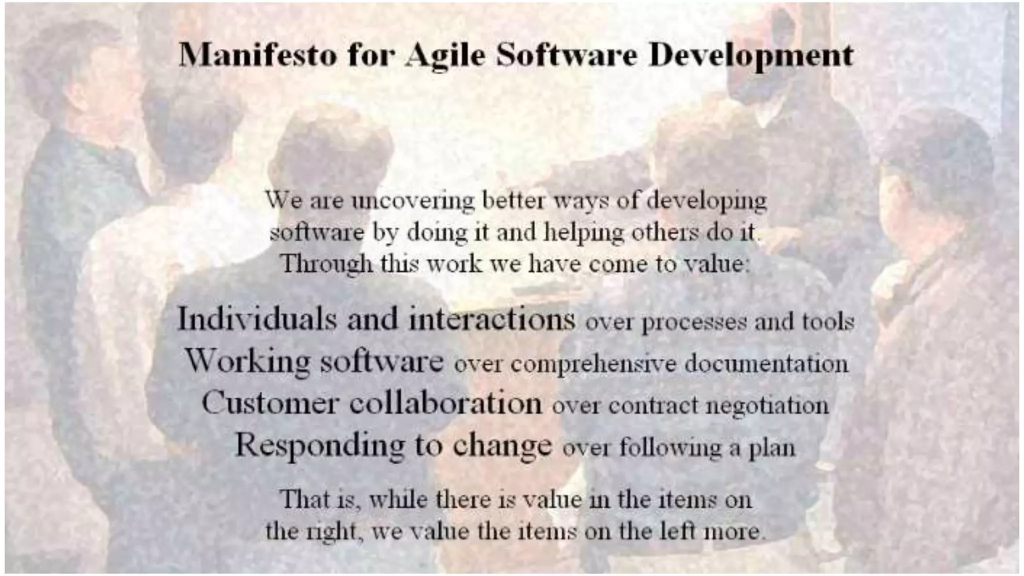 Agility, Agile Manifesto principles and practices at Contour Software ...