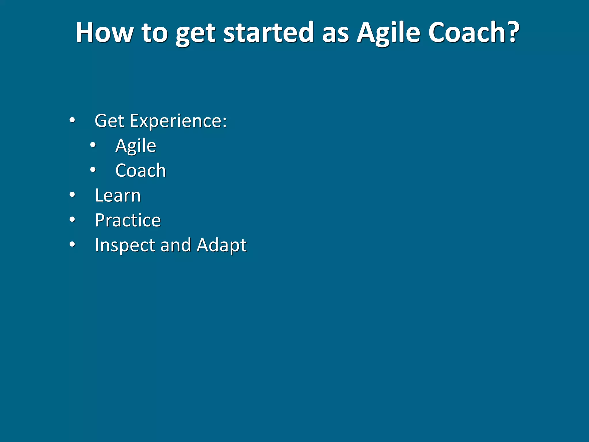 What is agile coaching | PPTX