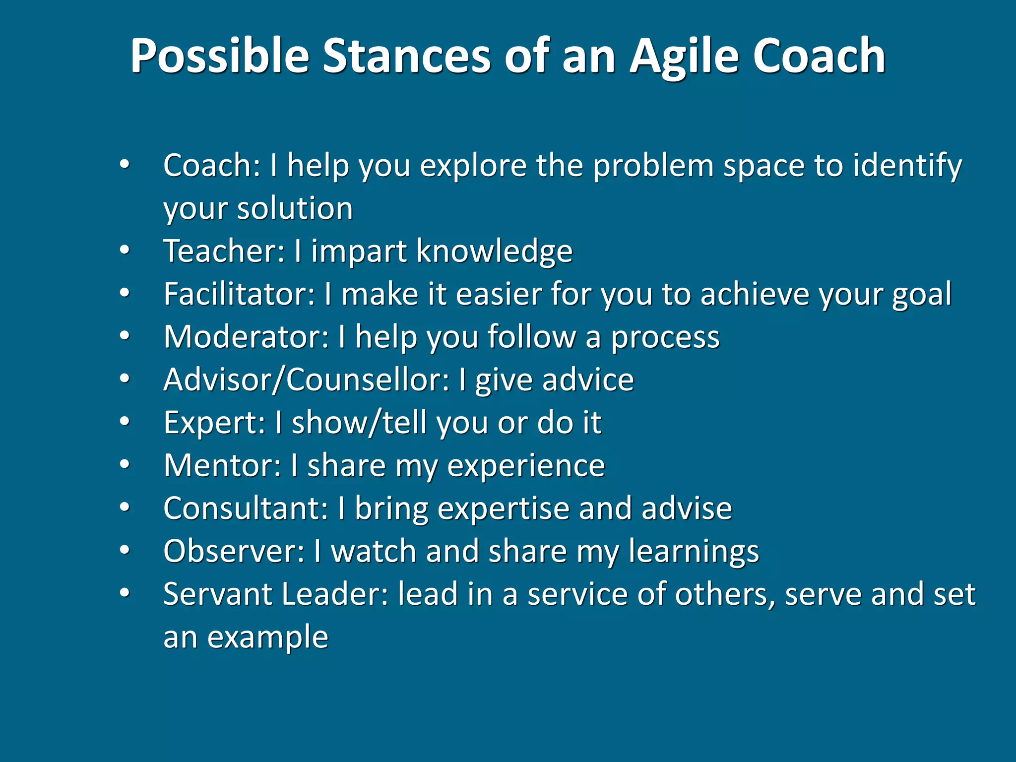 What is agile coaching | PPTX
