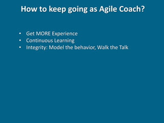 What is agile coaching | PPTX