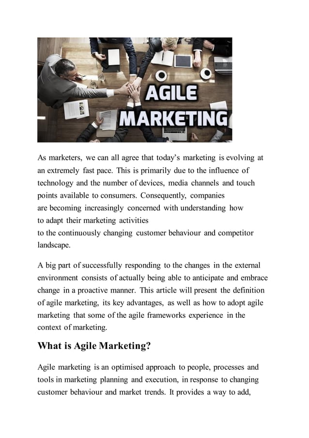 What is agile marketing? | PDF | Marketing and Advertising | Business