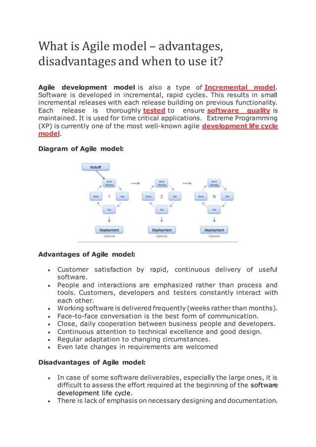 What is agile model | PDF