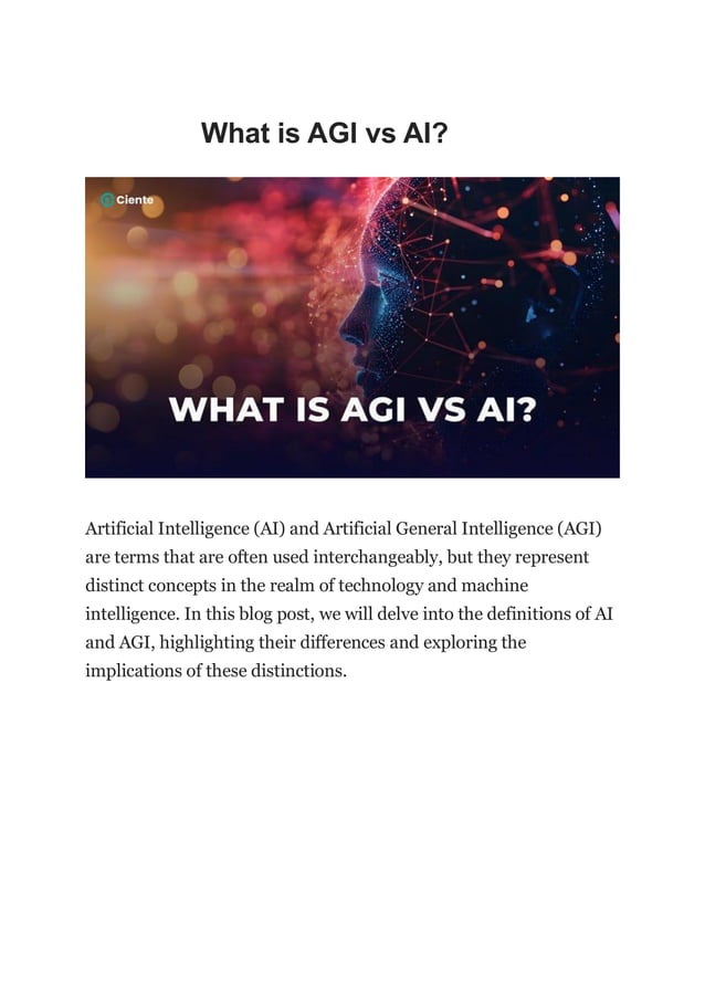 What is AGI vs AI.pdf | Technology Industry | Industries