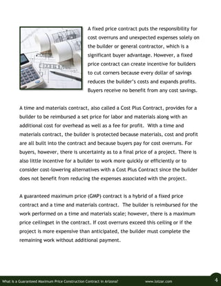 What is a Guaranteed Maximum Price Construction Contract in Arizona? | PDF