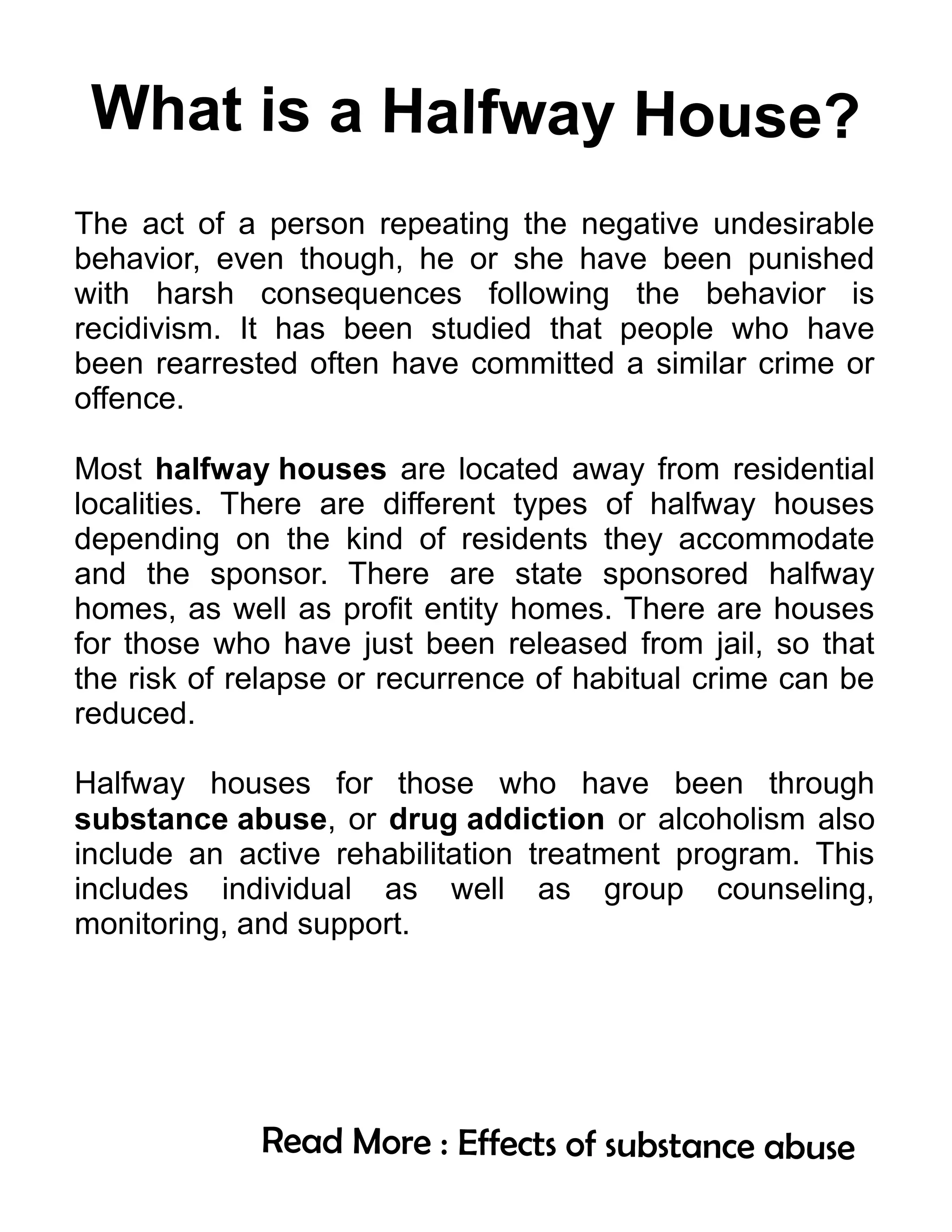 What is a Halfway House? | PDF