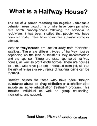 What is a Halfway House? | PDF