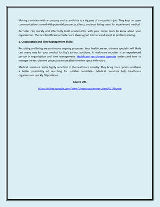 What Is A Healthcare Recruiter ?........ | PDF
