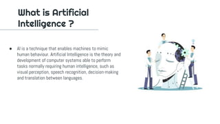 Artificial Intelligence | Introduction to AI | What is ai? | PPTX
