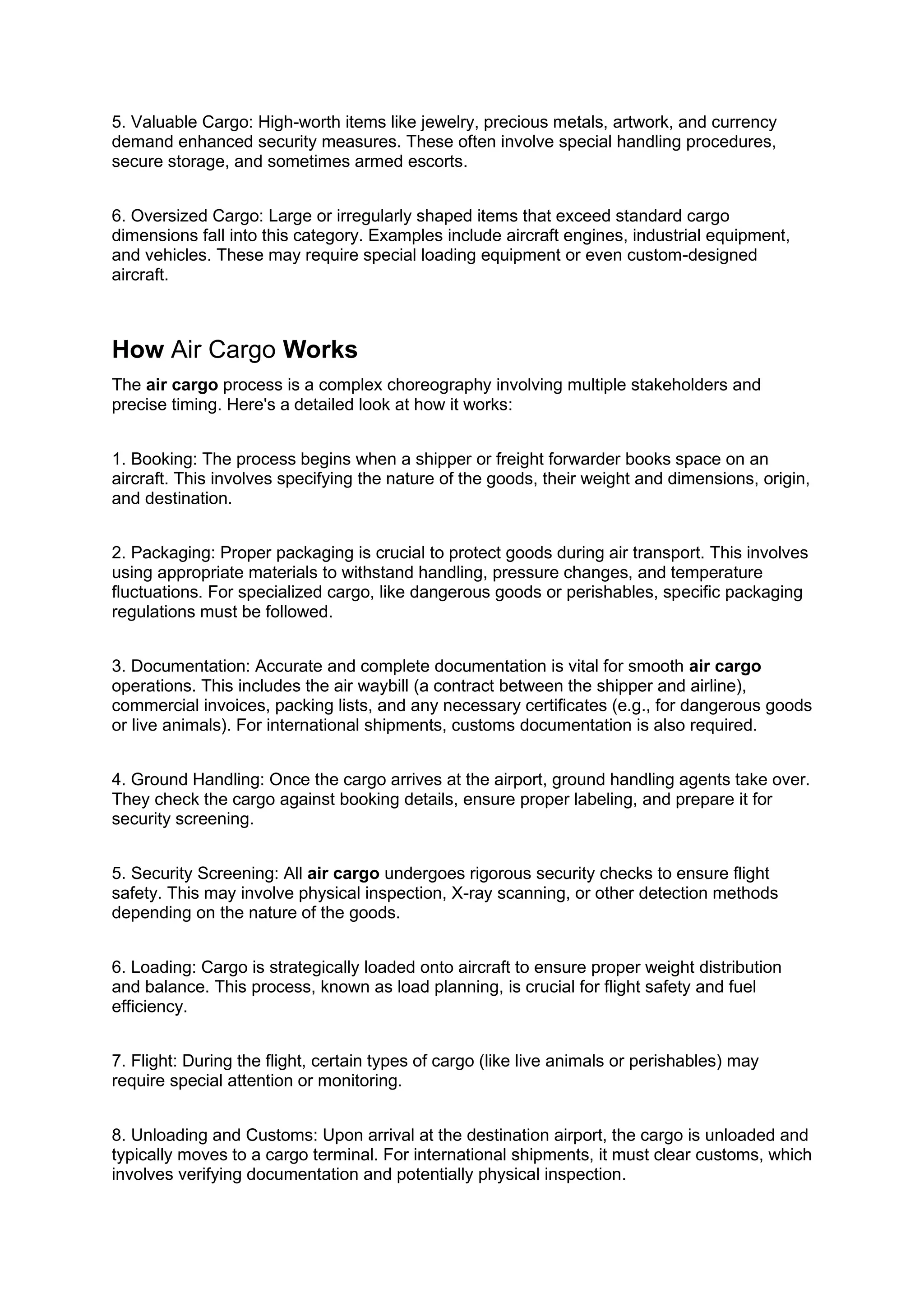 What is Air Cargo and How Does it Work? - Published | PDF