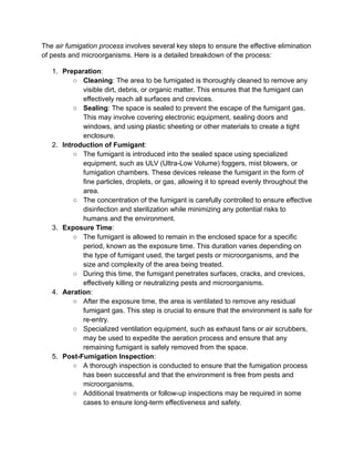 What is Air Fumigation and How Does It Work | PDF