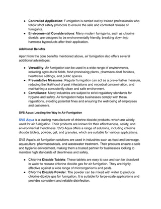 What is Air Fumigation and How Does It Work | PDF