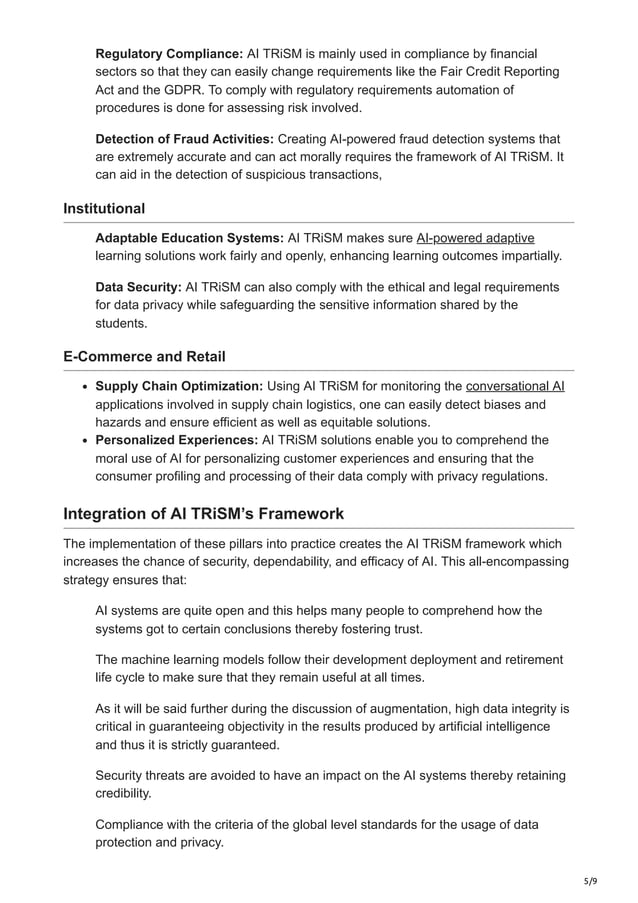What is AI TRiSM Addressing Trust Risk and Security.pdf | Technology ...