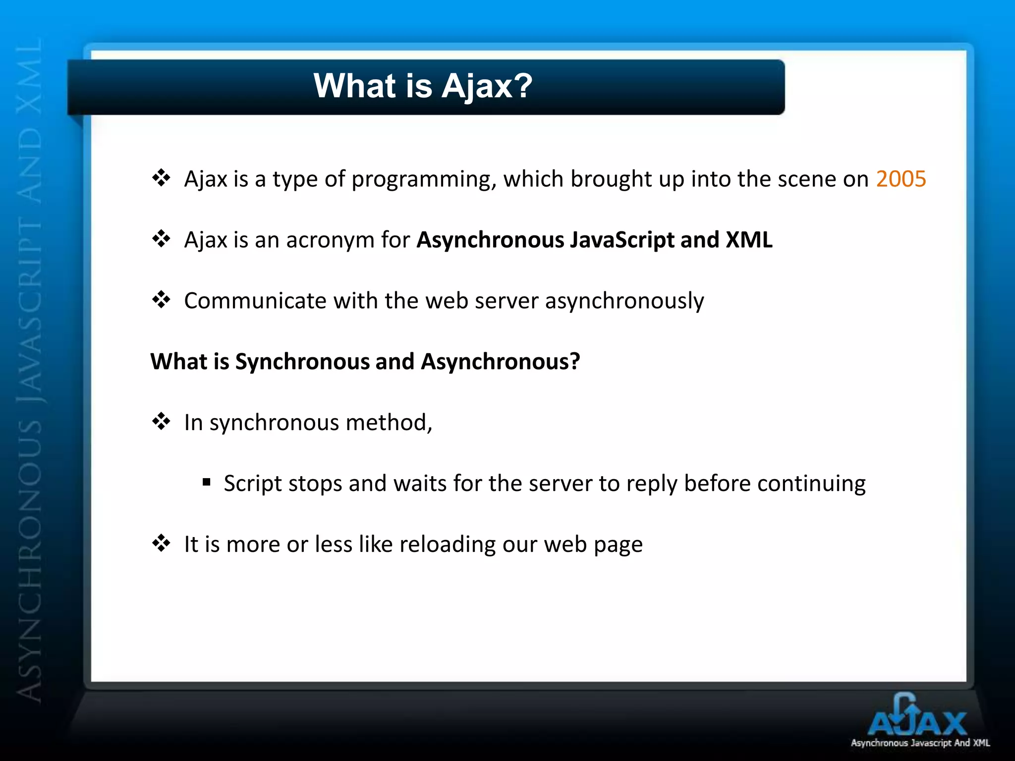 What Is Ajax | PPT