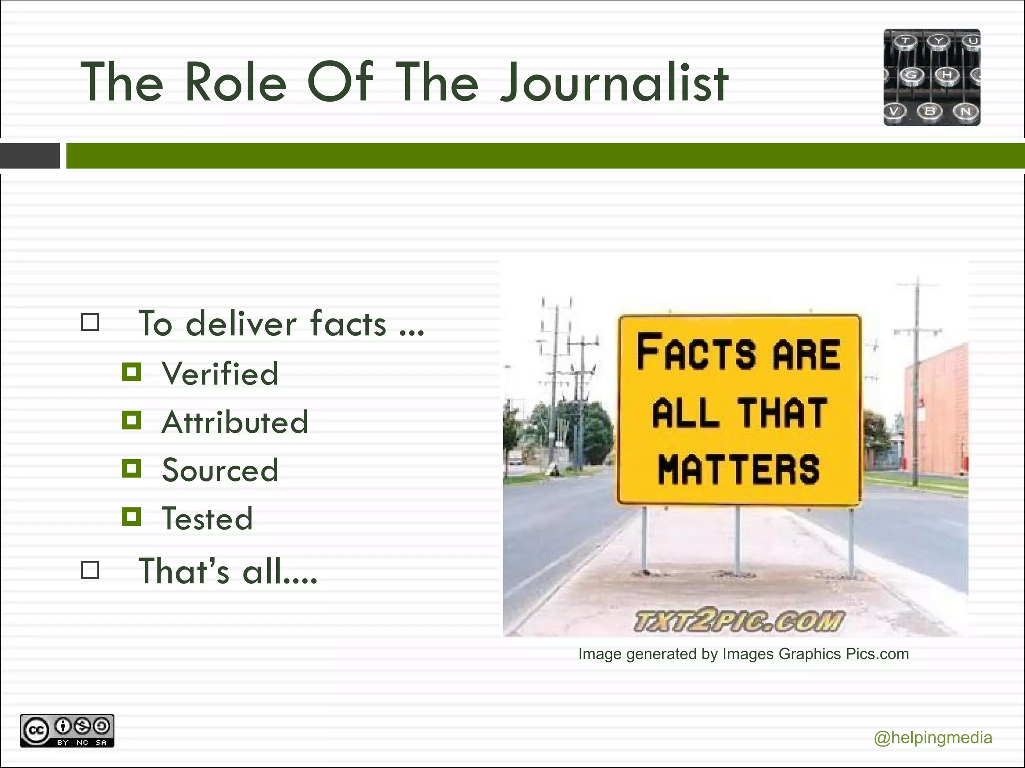 The role of the journalist | PPT