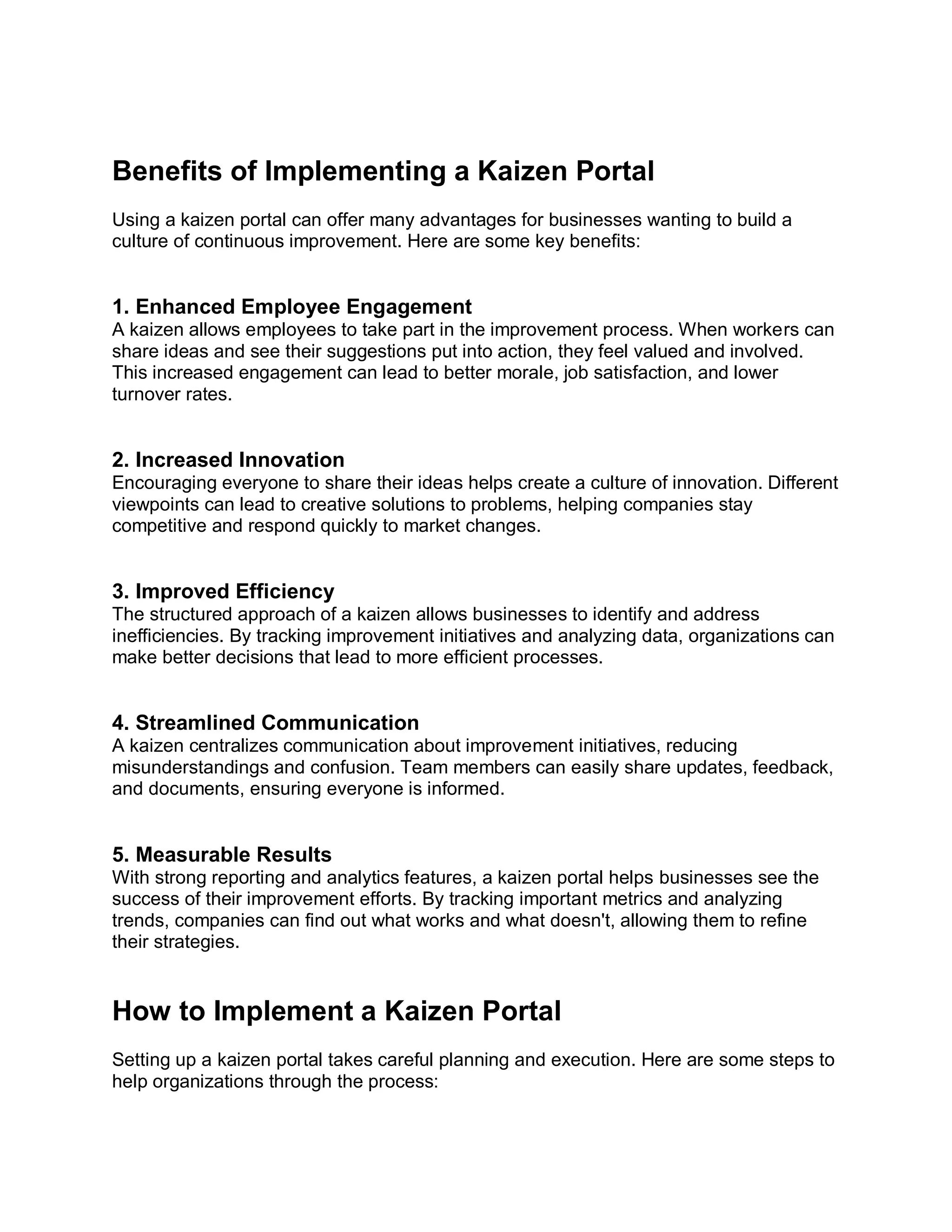 What is a Kaizen Portal_Understanding Its Role in Continuous ...