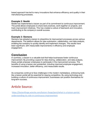 What is a Kaizen Portal_Understanding Its Role in Continuous ...