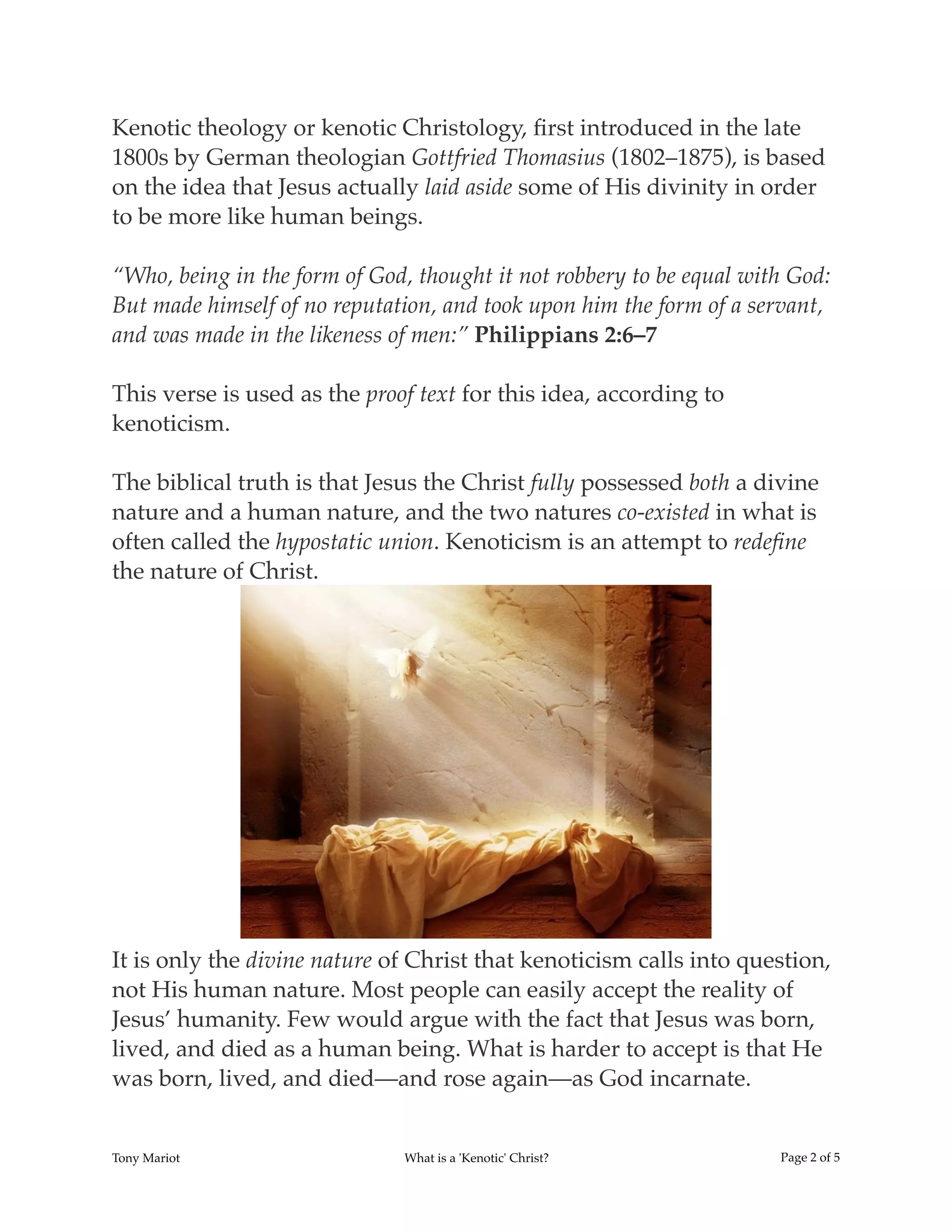 What is a 'Kenotic' Christ? | PDF