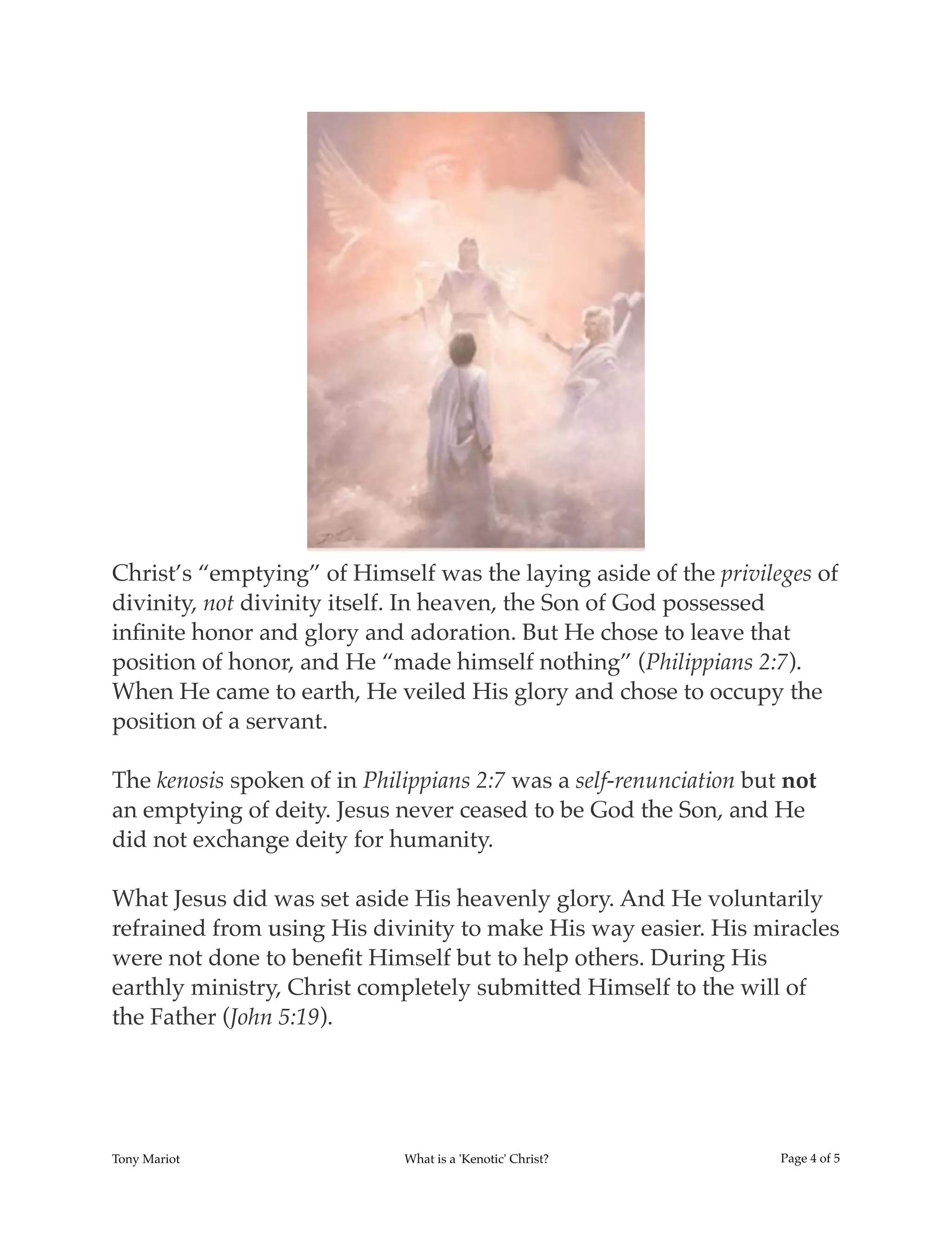 What is a 'Kenotic' Christ? | PDF