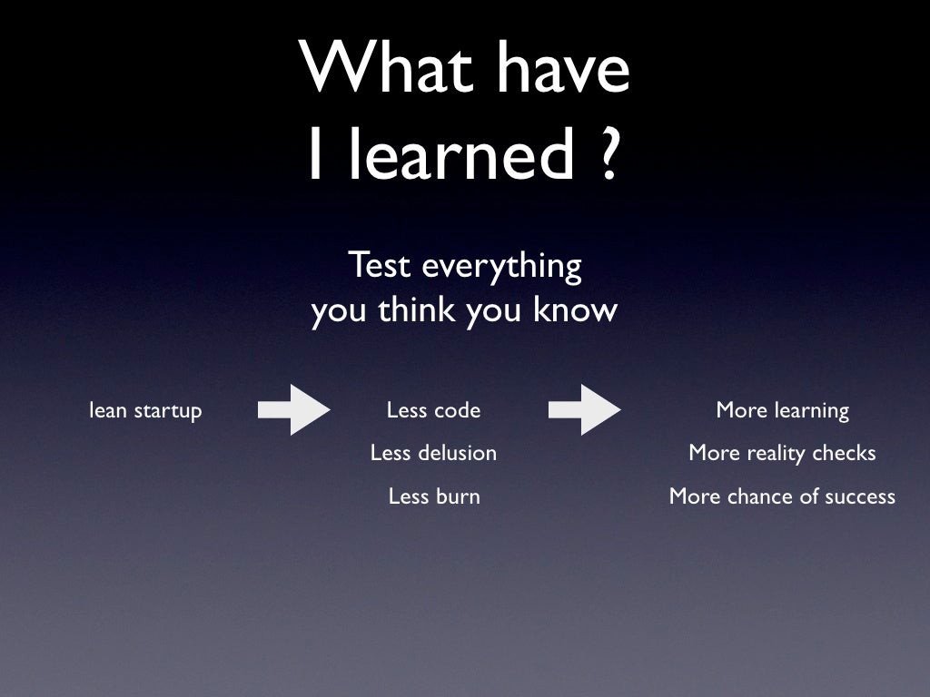 What Have I Learned