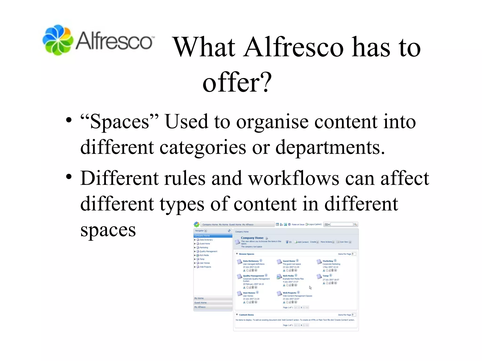 What Is Alfresco | PPT