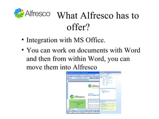 What Is Alfresco | PPT