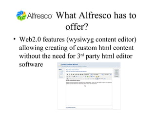 What Is Alfresco | PPT