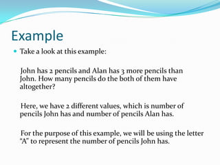 What is algebra | PPTX