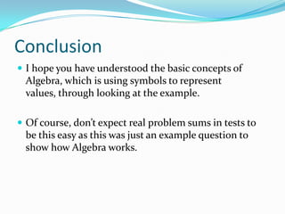 What is algebra | PPTX