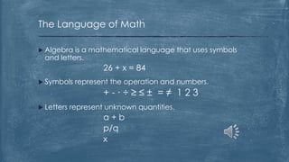 What is algebra | PPT